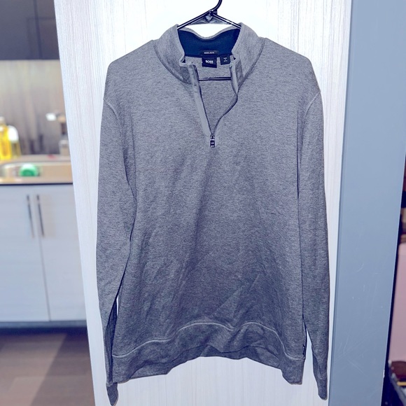 Hugo Boss | Sweaters | Hugo Boss Grey 4 Zip Size Xxl | Poshmark